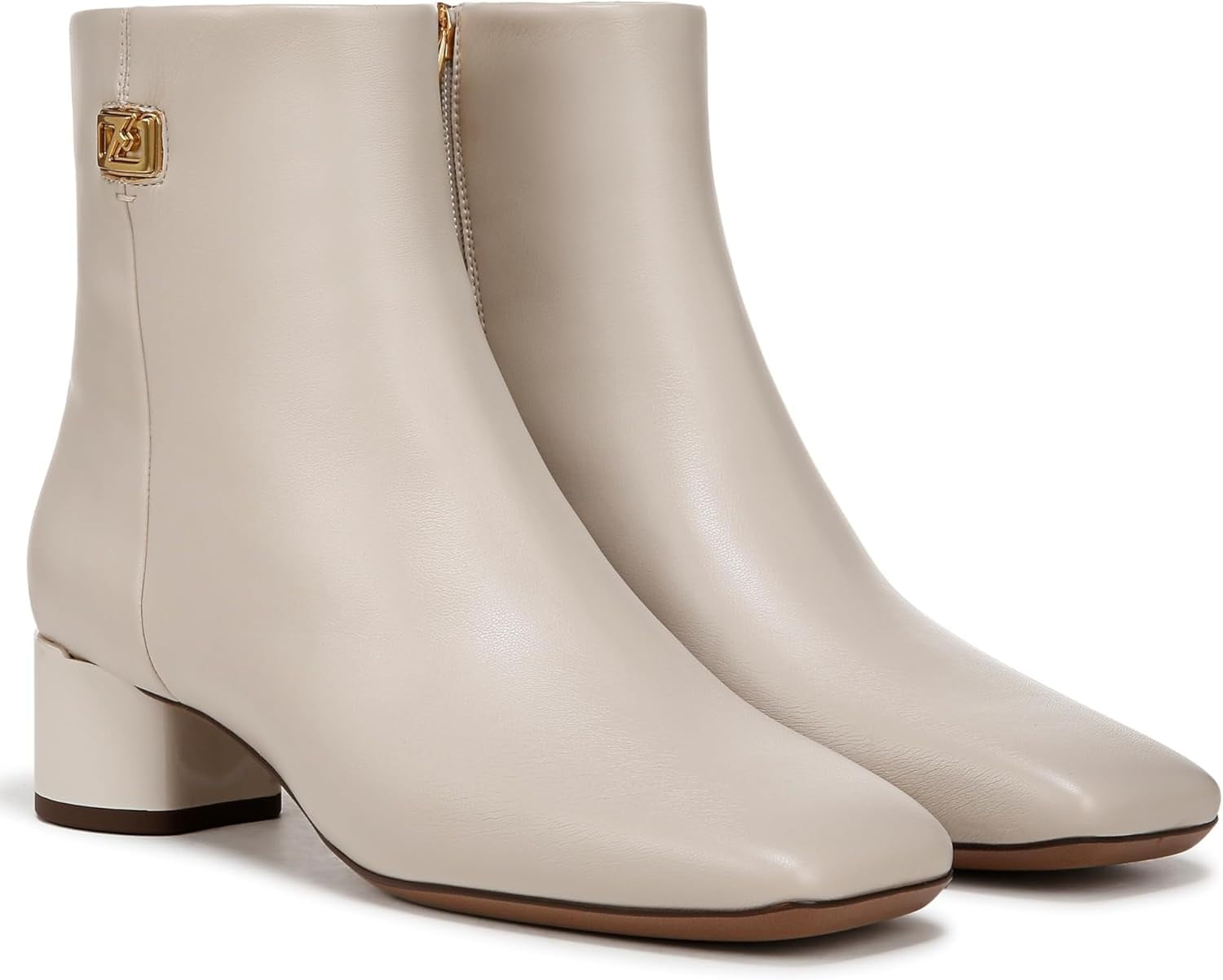 Franco Sarto Women's Noah Square Toe Ankle Boot Chalk White 8M ...