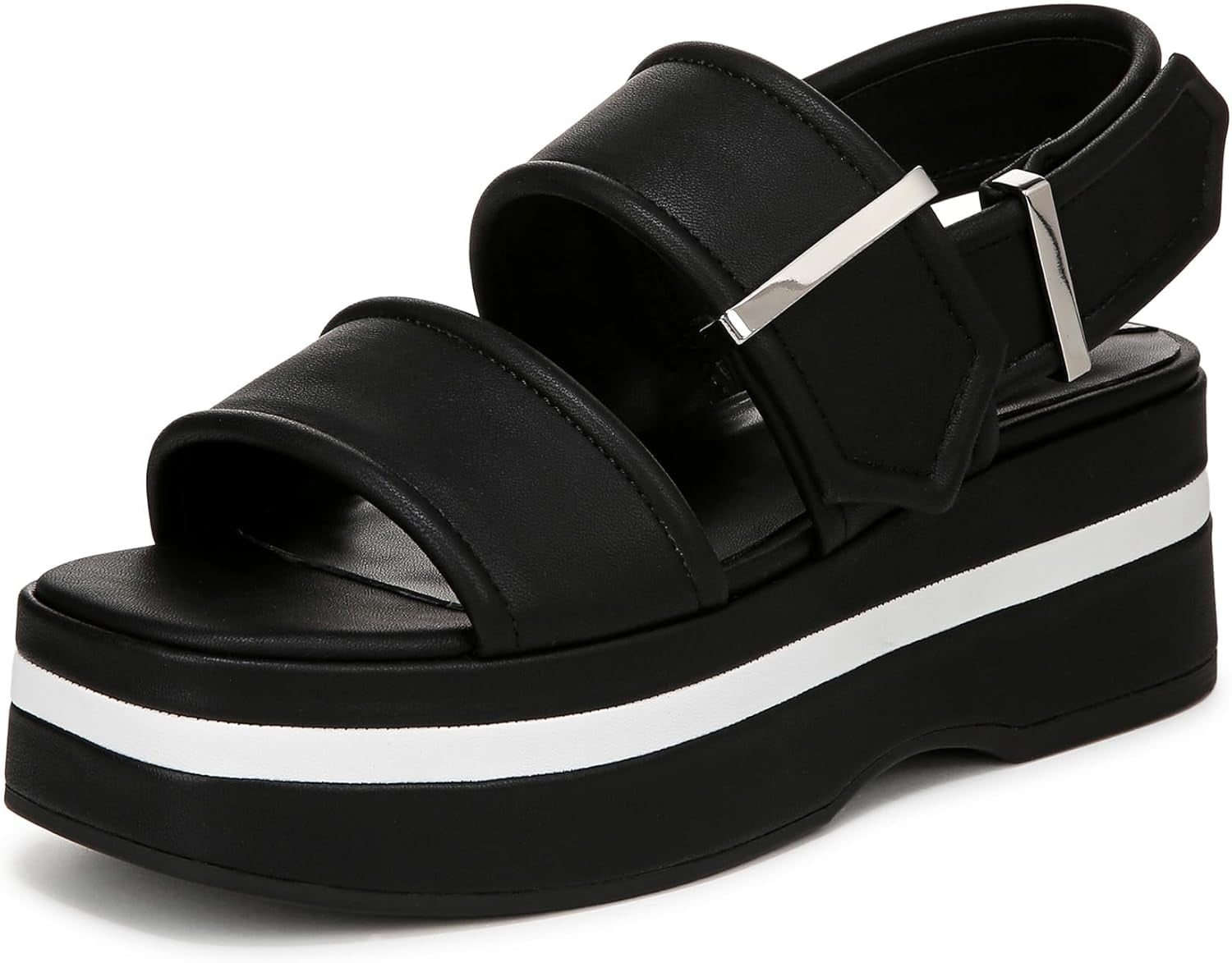 Franco Sarto Women's Piper Platform Slingback Sandal Black 13M ...