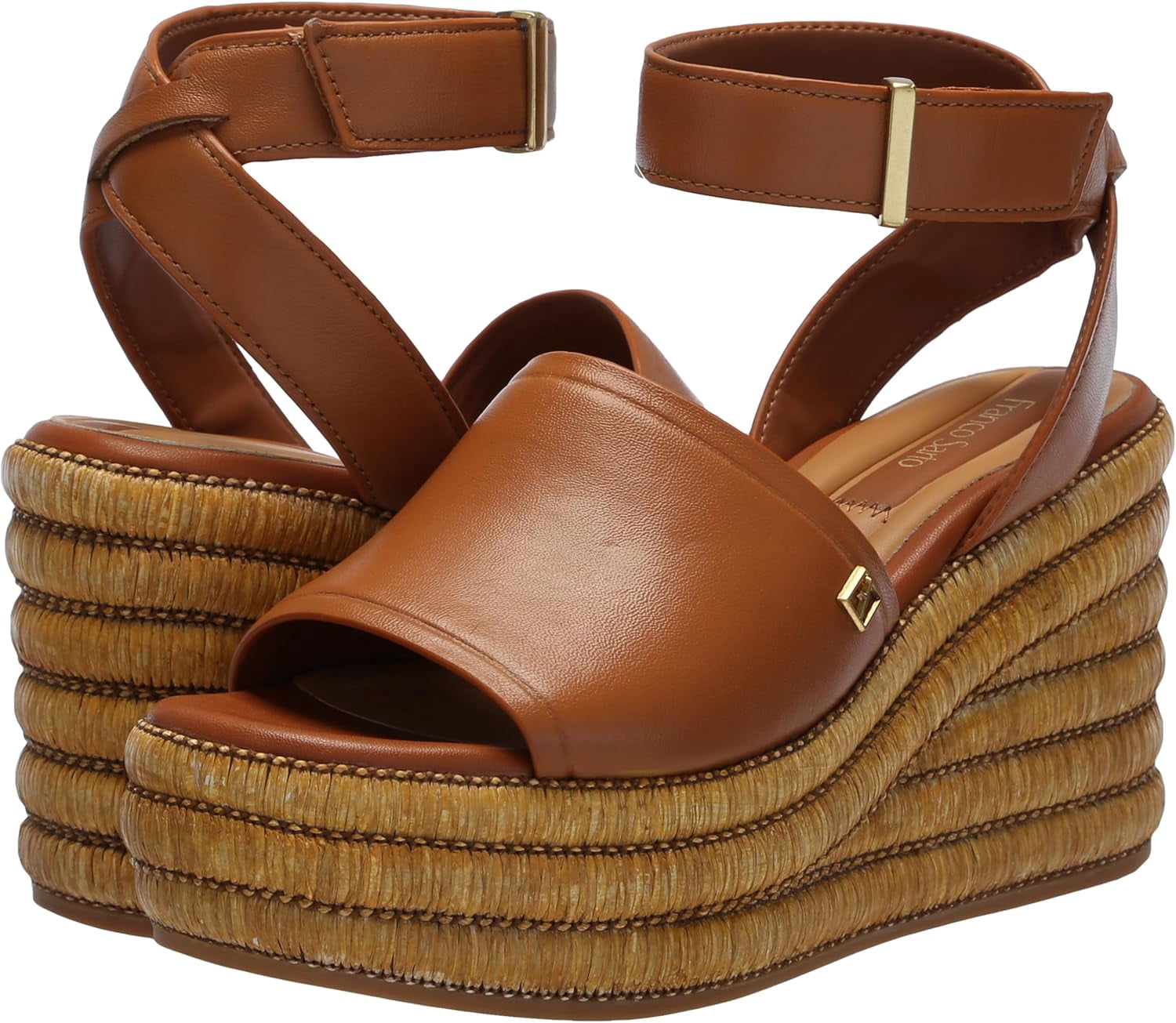 Franco Sarto Women's Toni Espadrille Wedge Sandals Tan Brown 10M ...