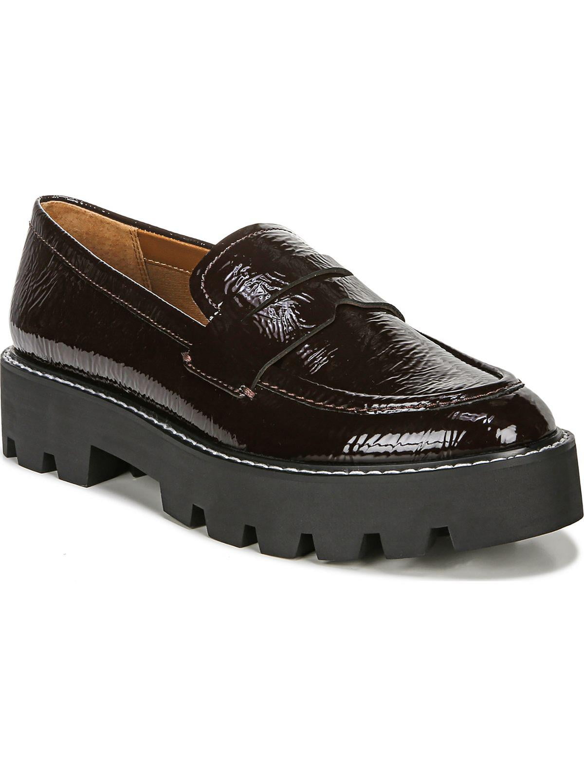 Franco Sarto Women's Balin Lug Sole Chunky Loafer Burgundy Crinkle 8M ...