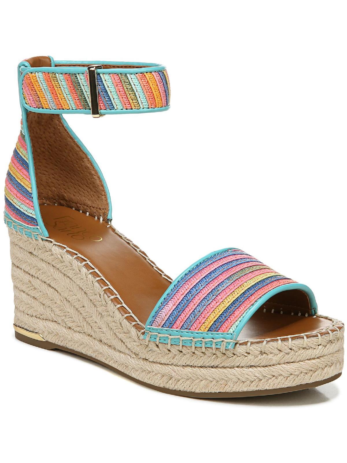 Franco Sarto Womens Clemens Striped Espadrille Platform Sandals ...