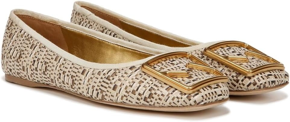 Franco Sarto Womens Flexa Amaya 6 Ballet Flat Beige Raffia 8M - Walmart.com