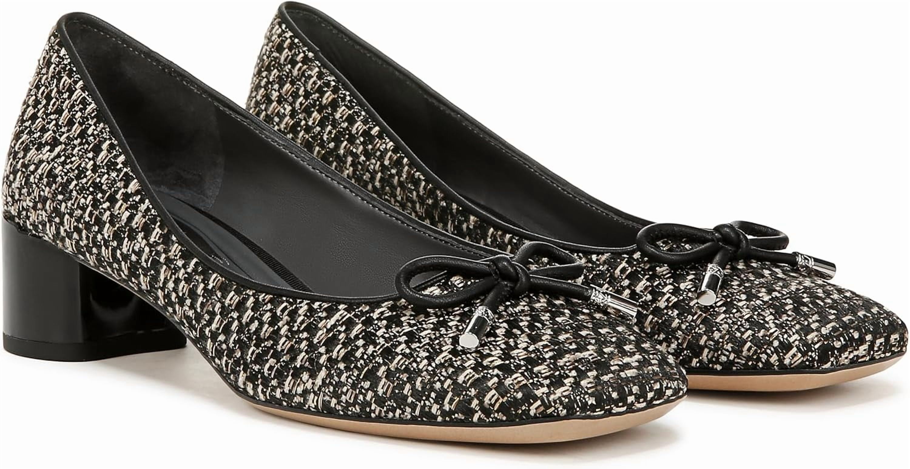 Franco Sarto Womens Natalia Square Toe Heel Pumps Black Multi Tweed 8M ...