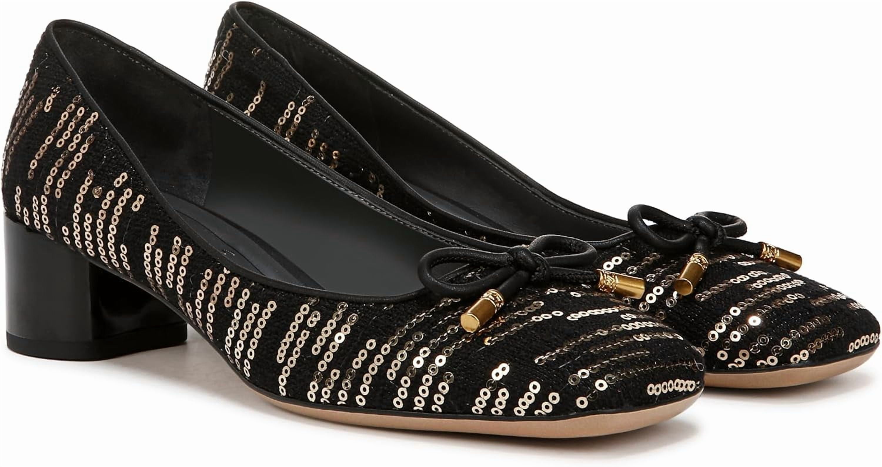 Franco Sarto Womens Natalia Square Toe Heel Pumps Black Multi Sparkle ...