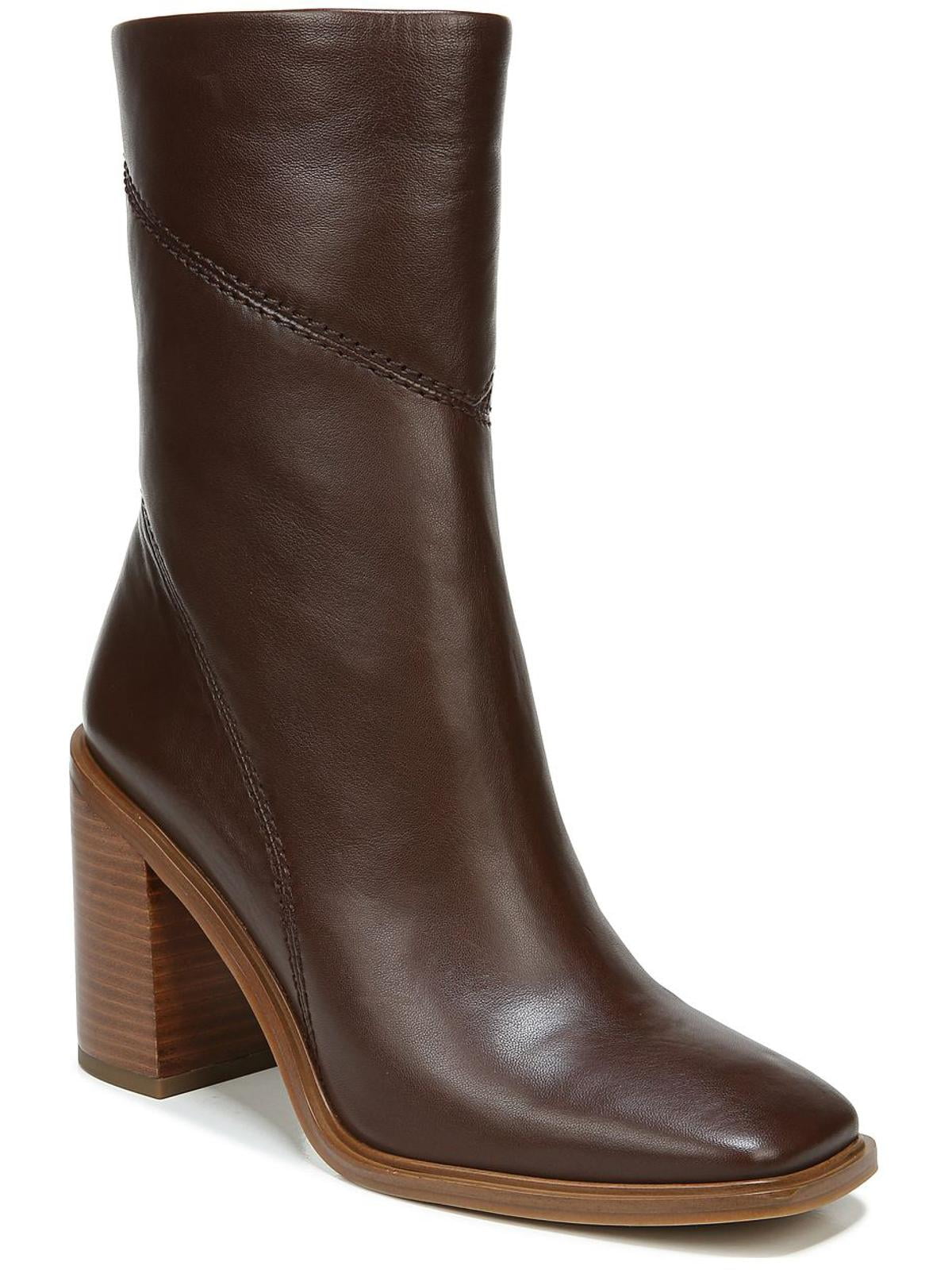 Franco Sarto Womens Leather Square Toe Mid-Calf Boots, Stylish and ...