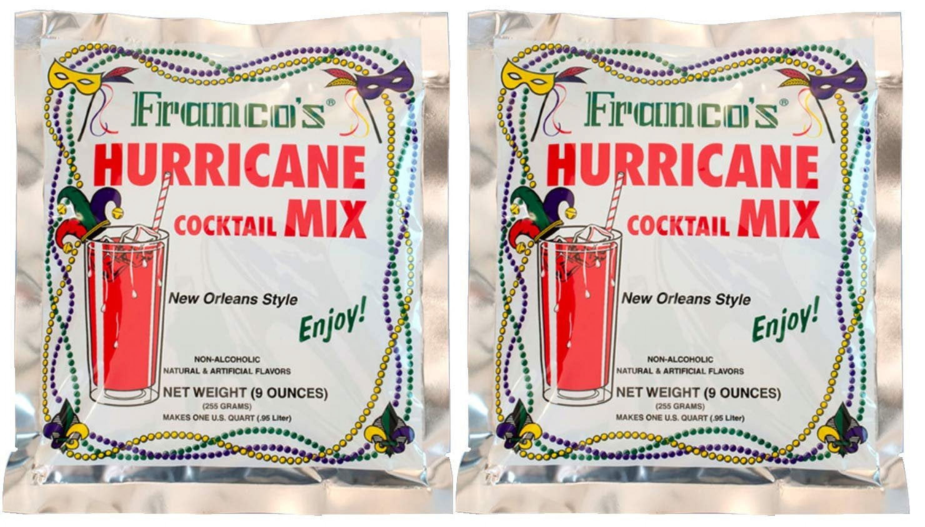 Franco's New Orleans Style Hurricane Cocktail Mix, 9 Ounce Pouch Pack ...
