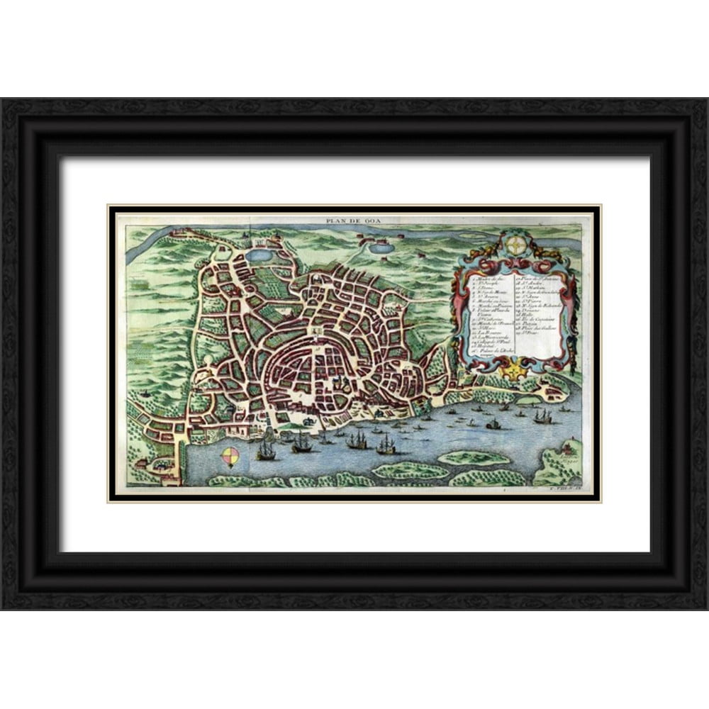 Francois, Antoine 18x12 Black Ornate Wood Framed with Double Matting ...