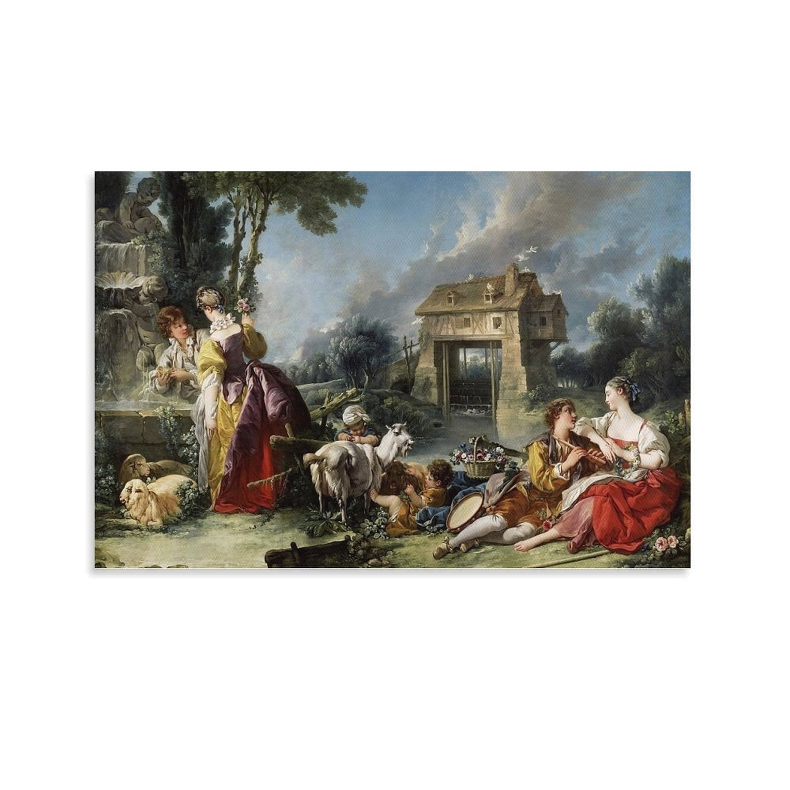Francois Boucher Rococo Poster Print Photo Art Painting Canvas Poster ...