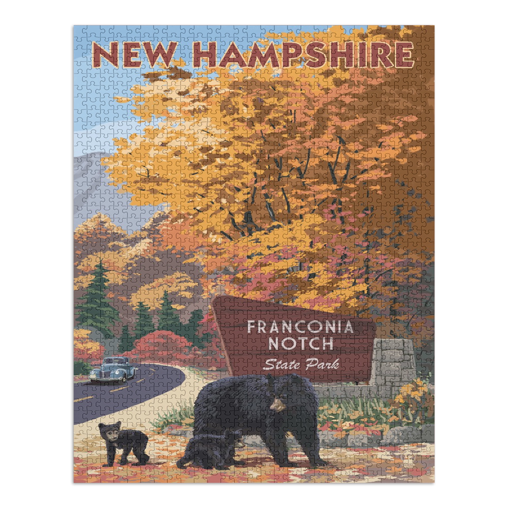 Franconia Notch State Park, New Hampshire, Bear Family and Fall Colors ...