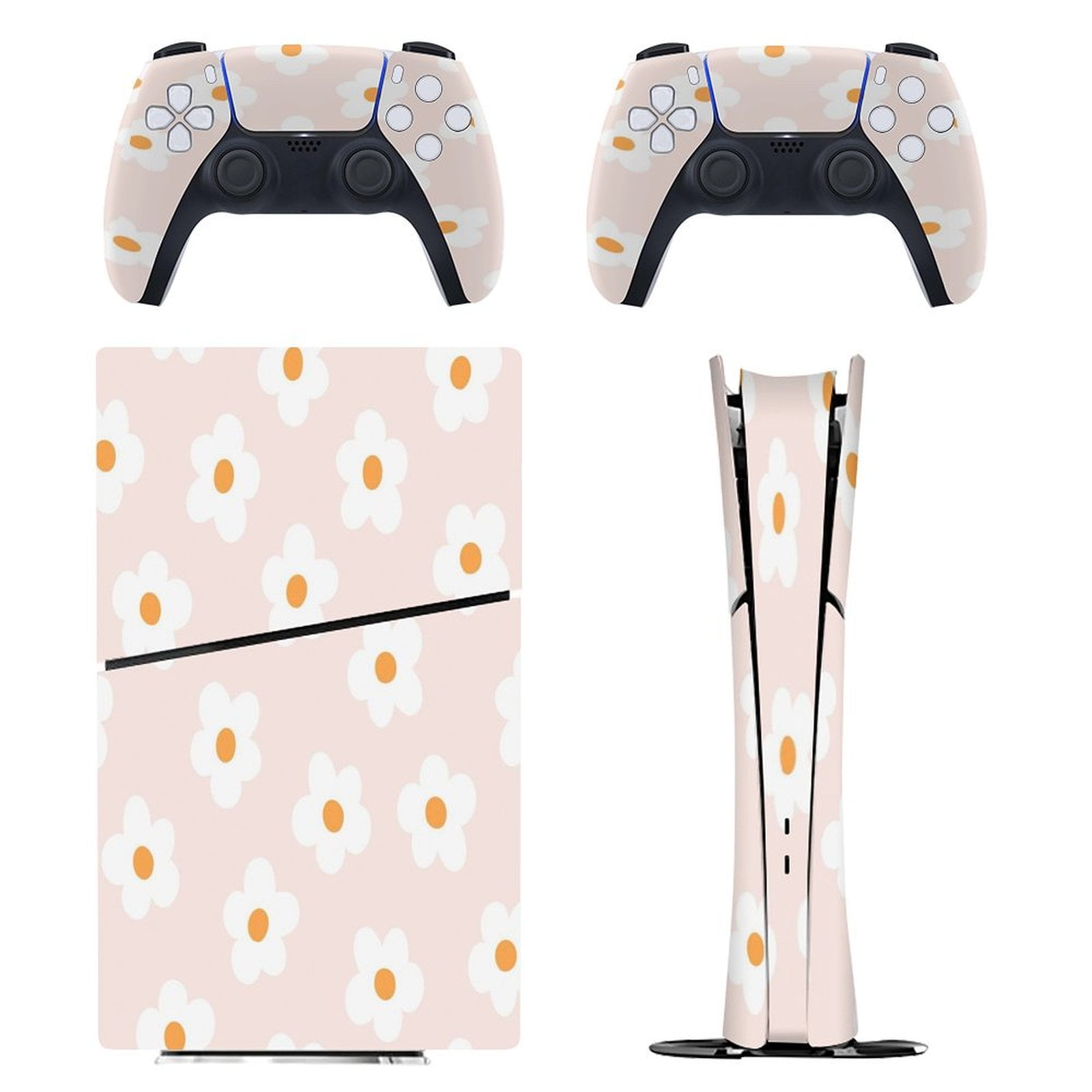 Frangipani, Cute, Polka Dots PS5/PS5 Slim Digital Disc Skin Sticker For ...