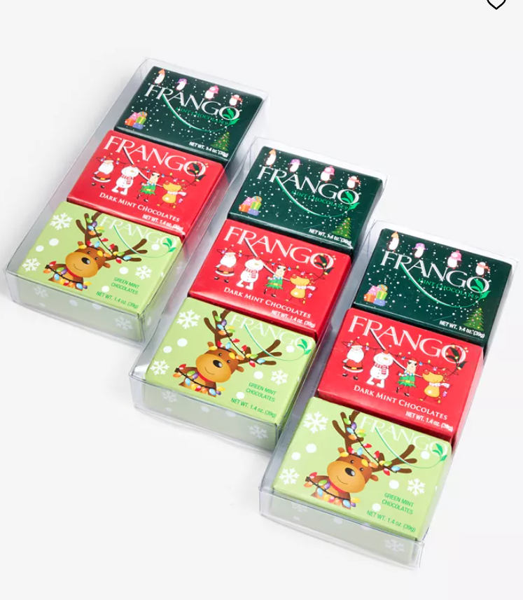 Frango Chocolate Holiday Milk Mint, Dark Mint and Green Mint Chocolate ...