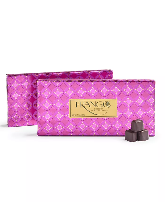 Frango Chocolates 4 Pack Holiday 1 LB Wrapped Box of Raspberry Dark ...