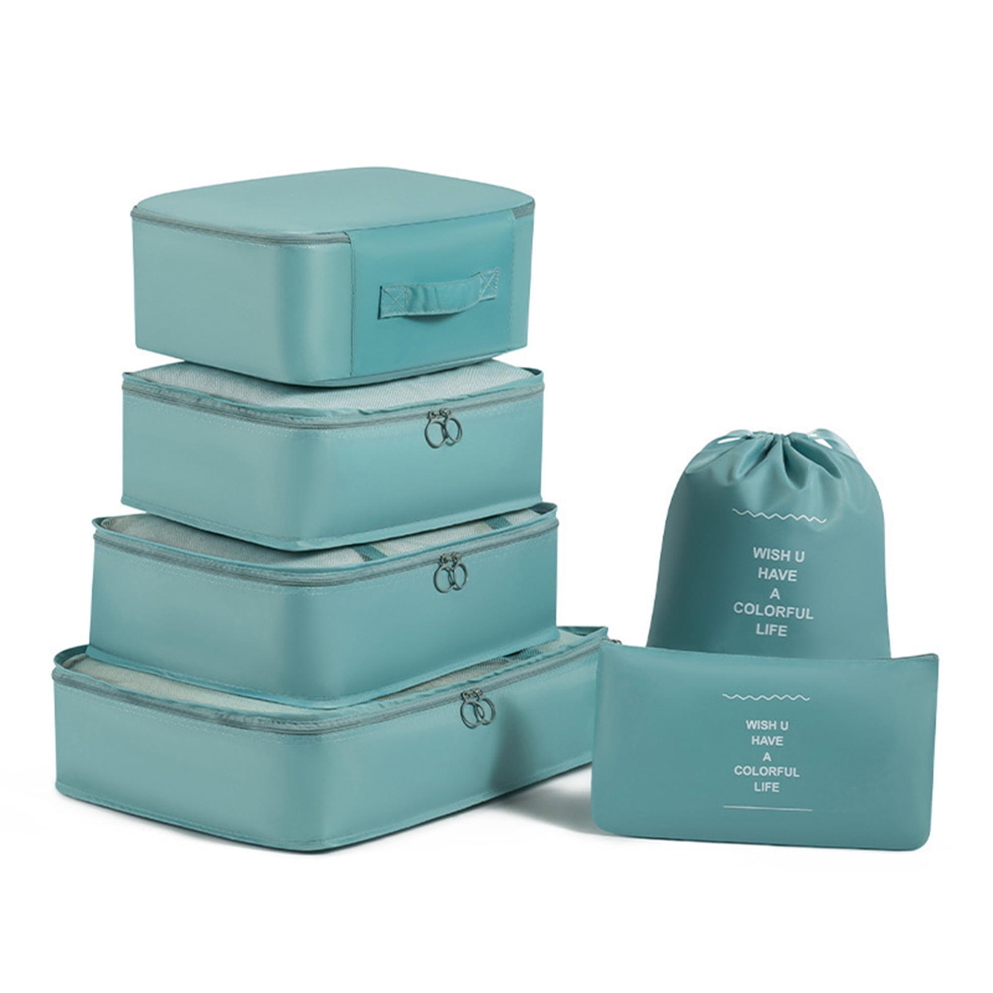 Franhais 6 Set Packing Cubes for Suitcases, Travel Luggage Packing ...