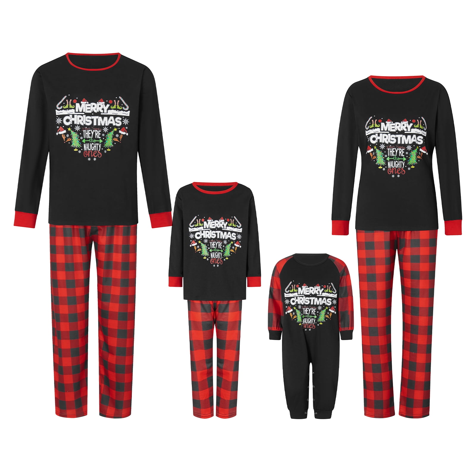 Franhais Family Christmas Pajamas Sets for Parent-Child Long Sleeve ...