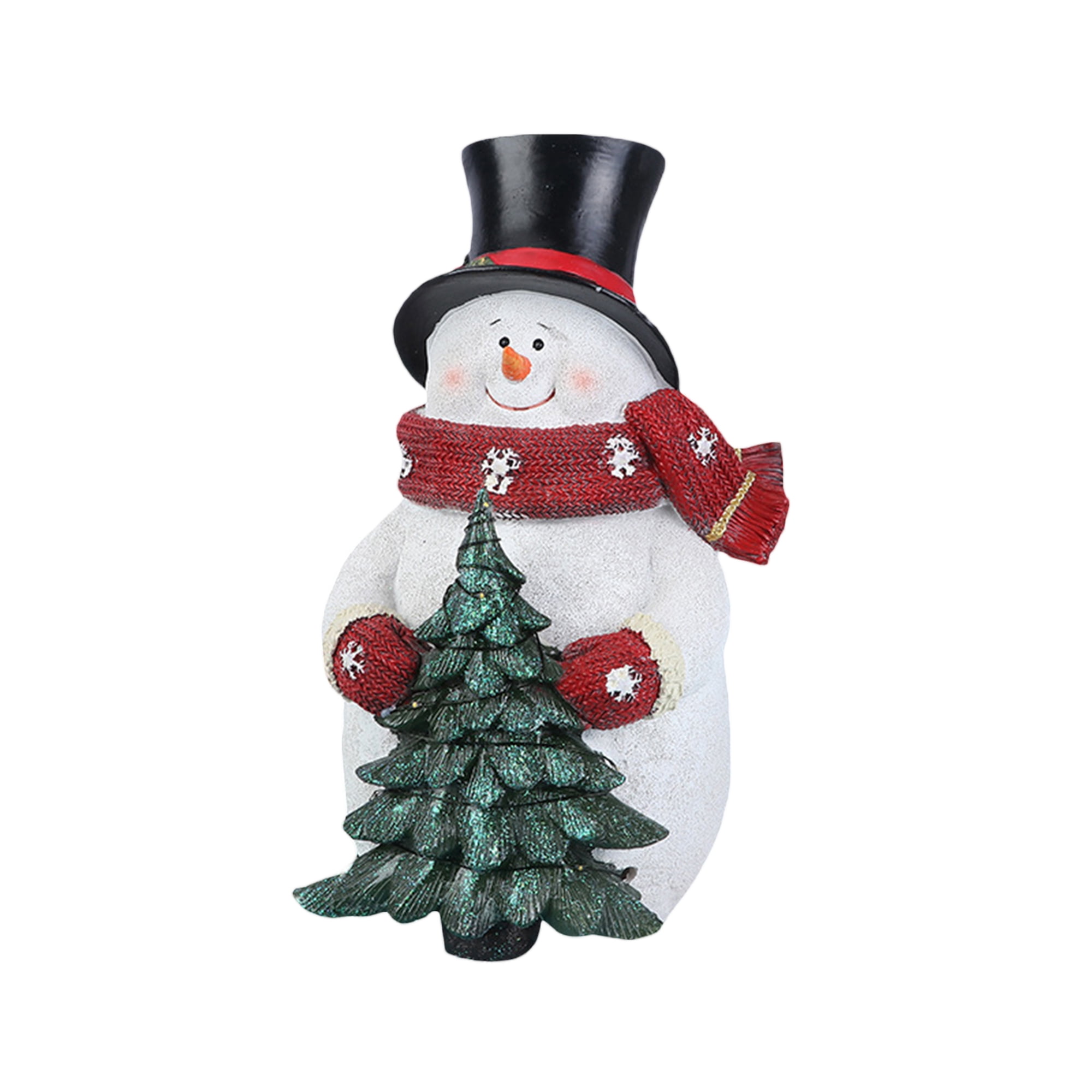 Franhais Lighted Christmas Decorations for Home Snowman Resin Christmas ...