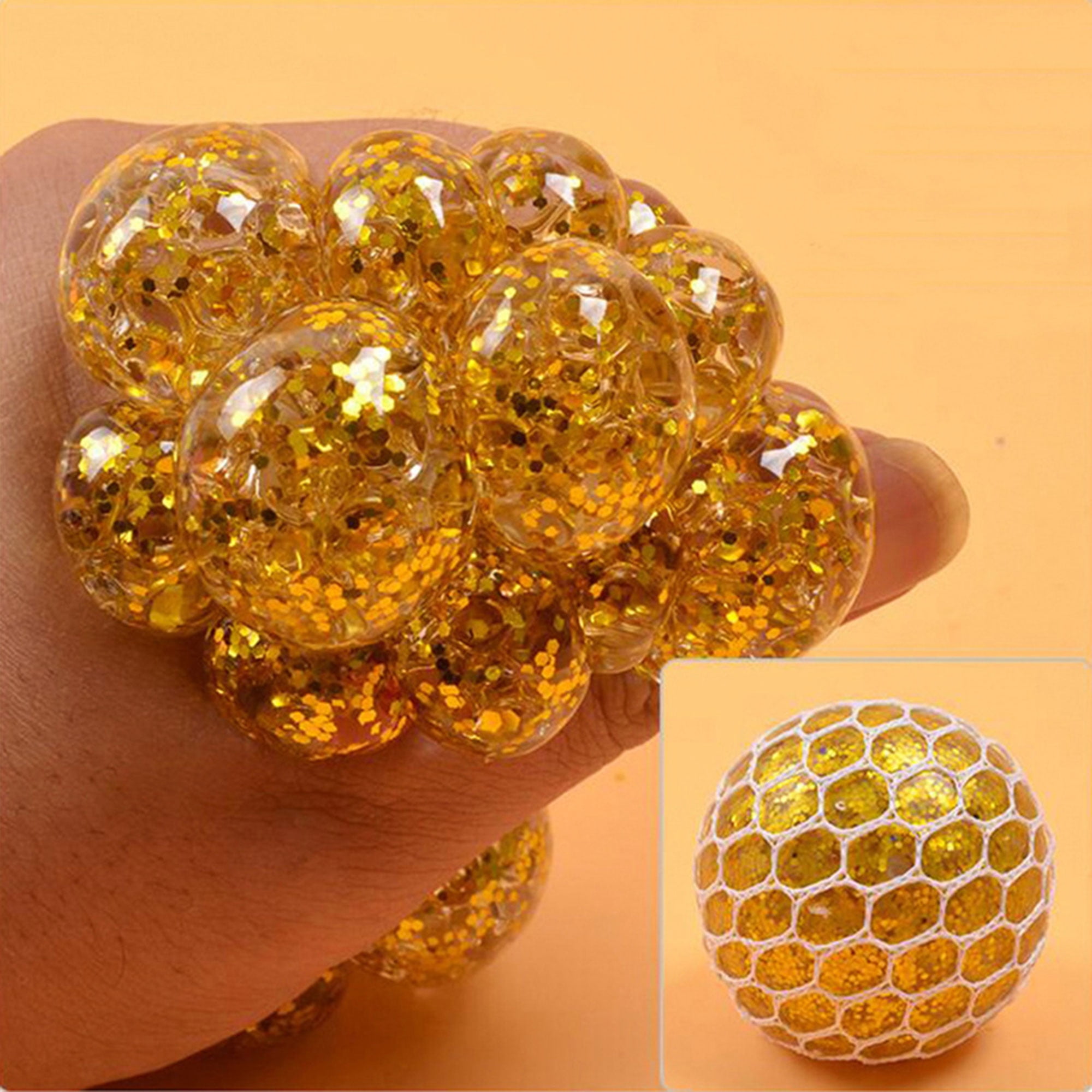 Franhais Vent Ball with Sparkling Sequins Funny Creativity Squeeze ...