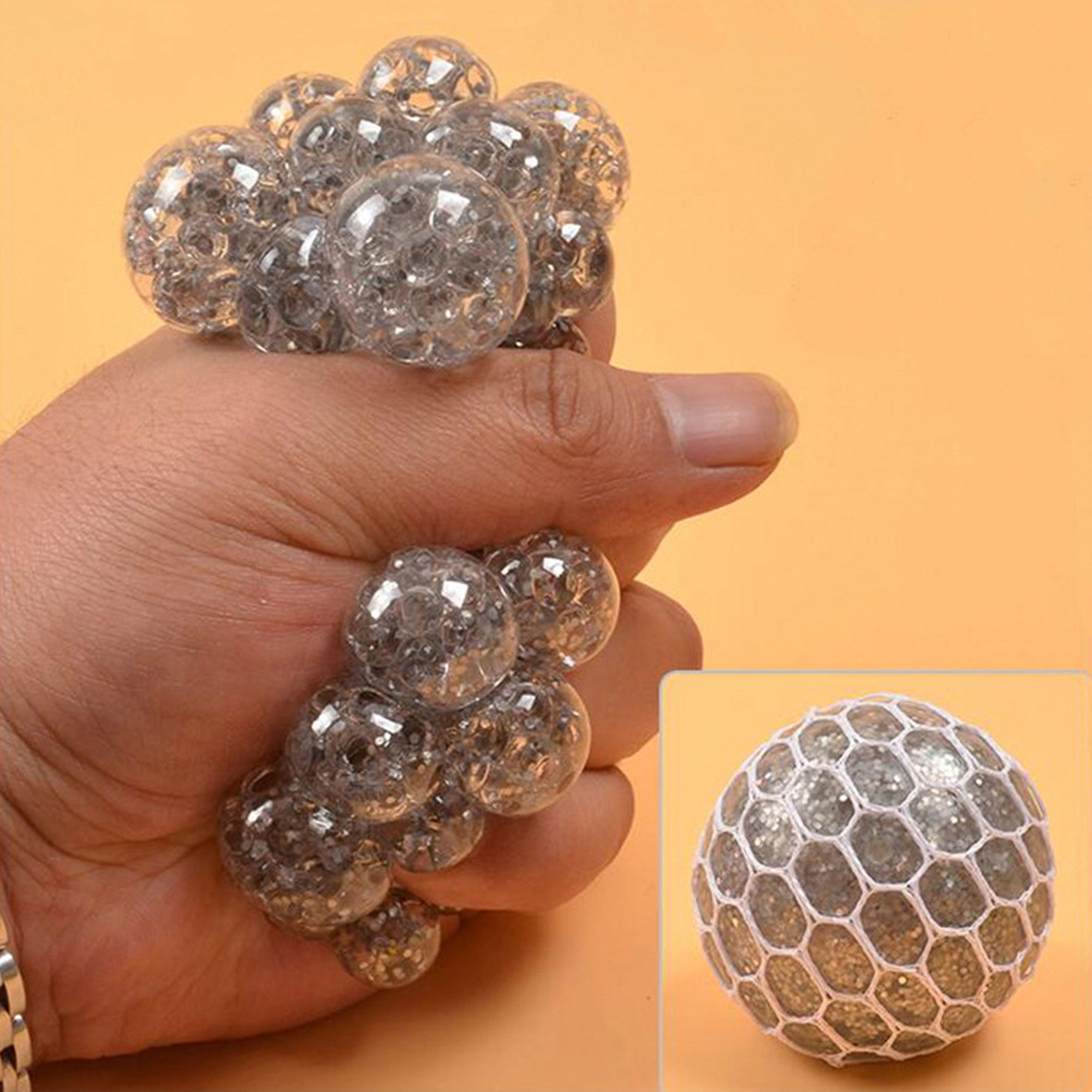 Franhais Vent Ball with Sparkling Sequins Funny Creativity Squeeze ...