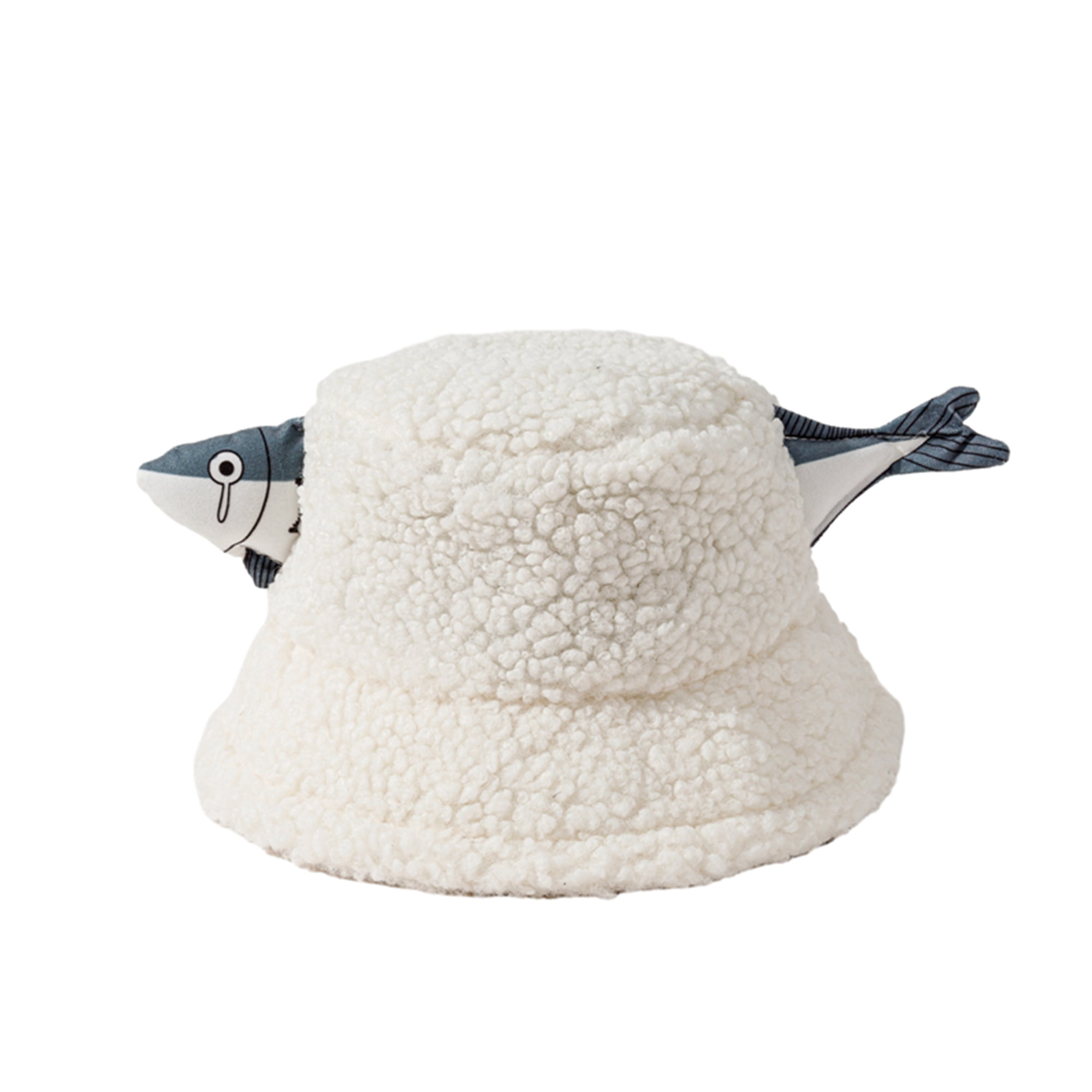 Franhais Warm Fishmen Plush Hat for Women, Creative Cute Animal 3D Fish ...