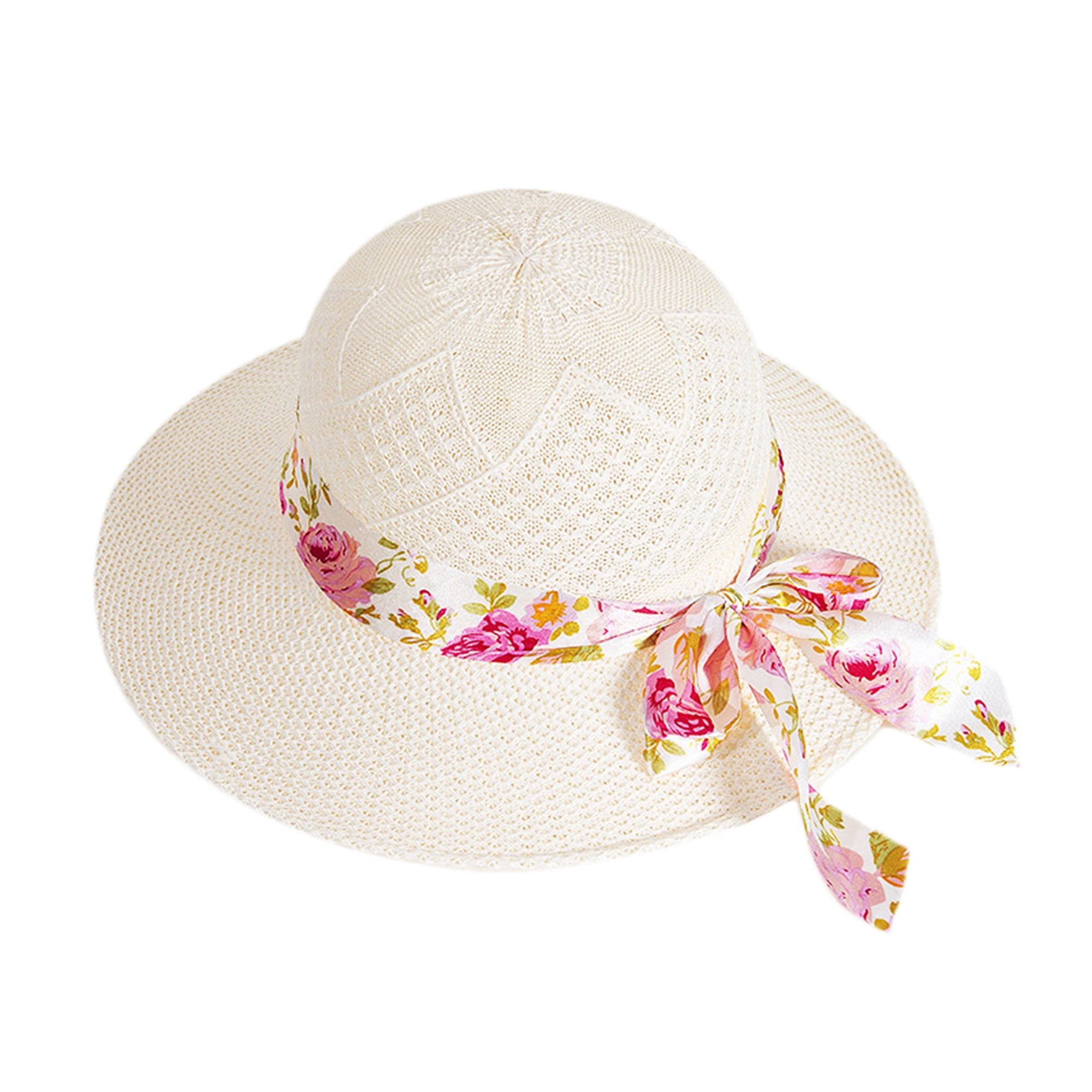 Franhais Women's Wide Brim Straw Hat Floppy Foldable Beach Sun Hat ...