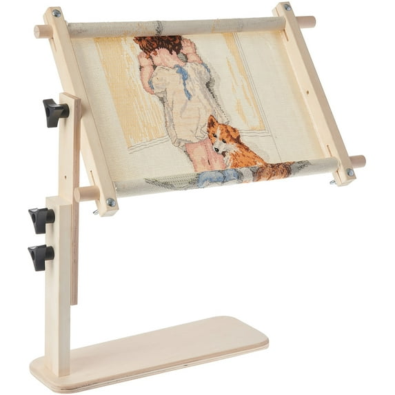Frank A. Edmunds Sit-On Needlework Frame- Quilting, Embroidery Scroll ...