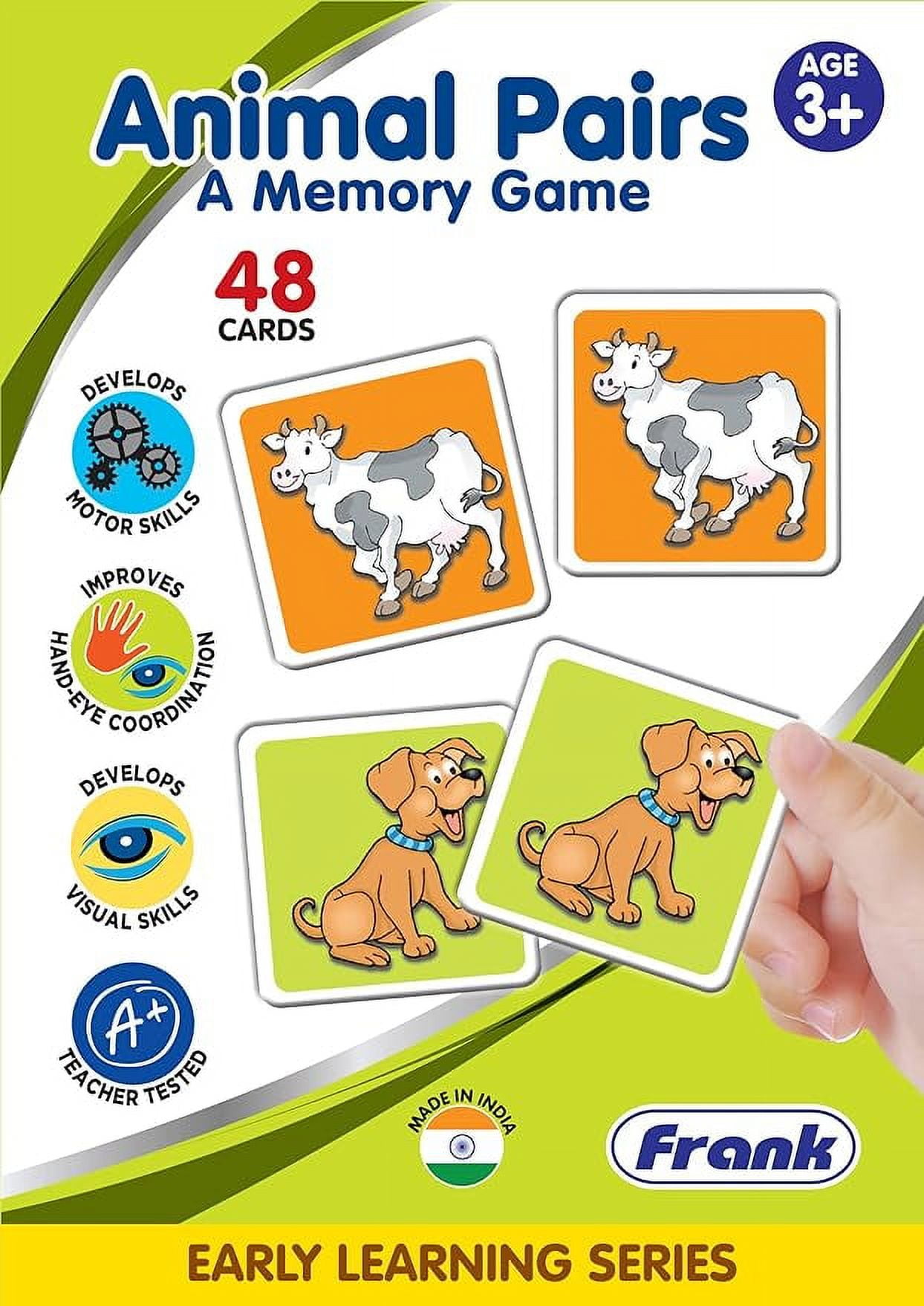 Frank Animal Pairs - A Memory Game - 48 Cards, Early Learner Matching ...