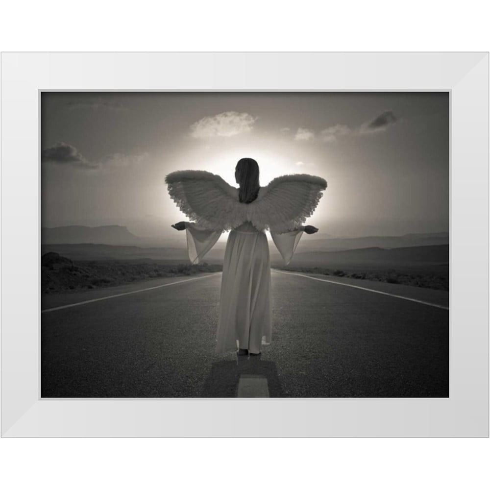 Frank, Assaf 24x19 White Modern Wood Framed Museum Art Print Titled - FTBR 1699 Road Angel ...