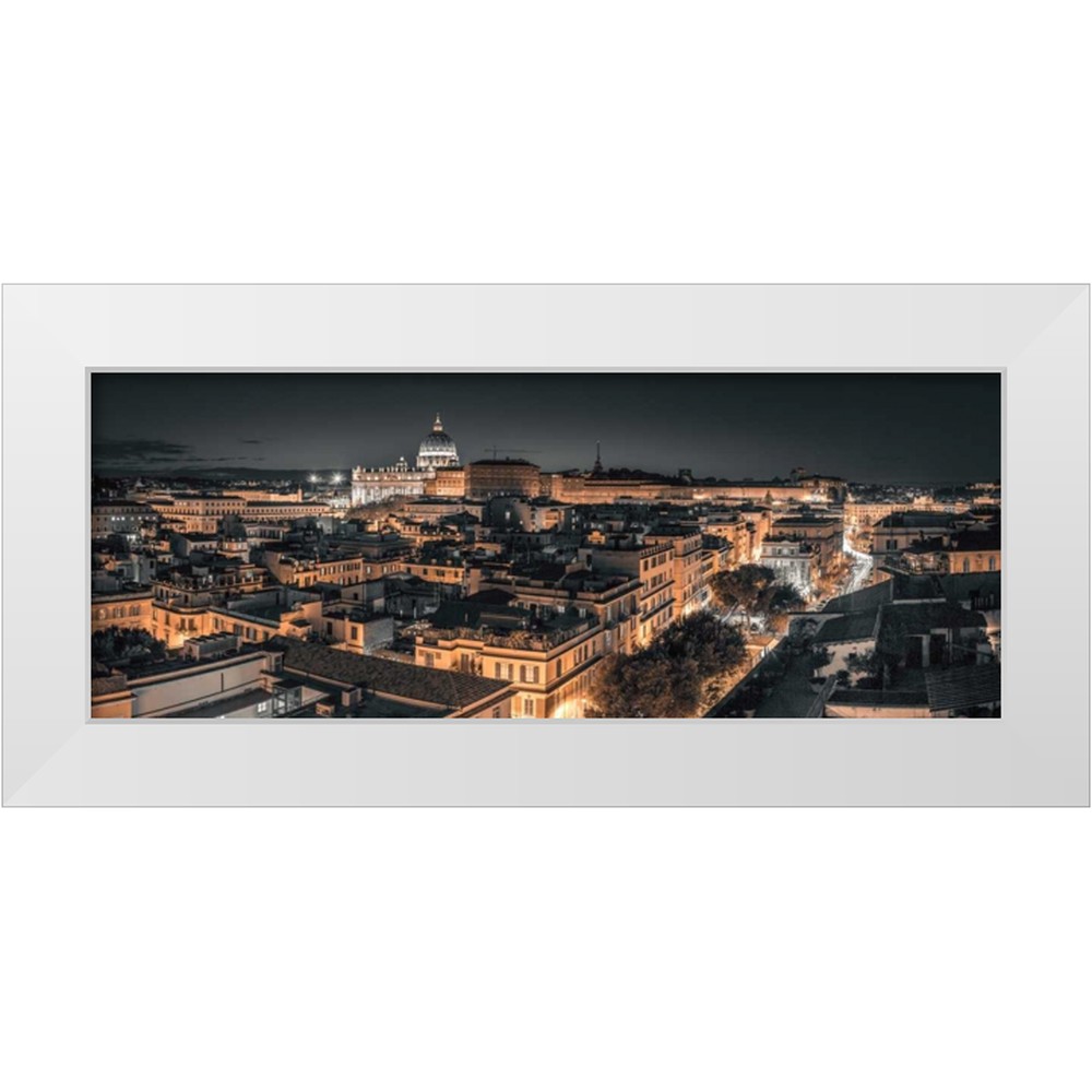 Frank, Assaf 32x15 White Modern Wood Framed Museum Art Print Titled ...