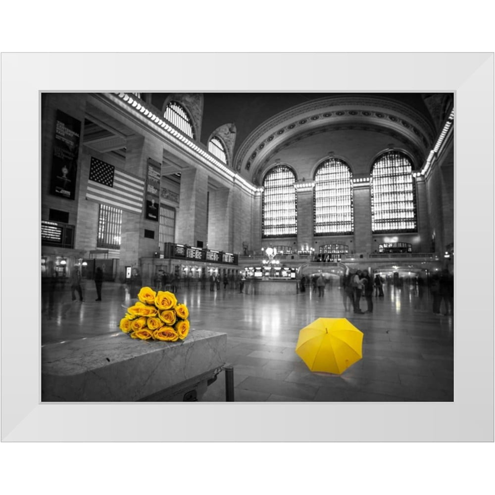 Frank, Assaf 32x25 White Modern Wood Framed Museum Art Print Titled ...