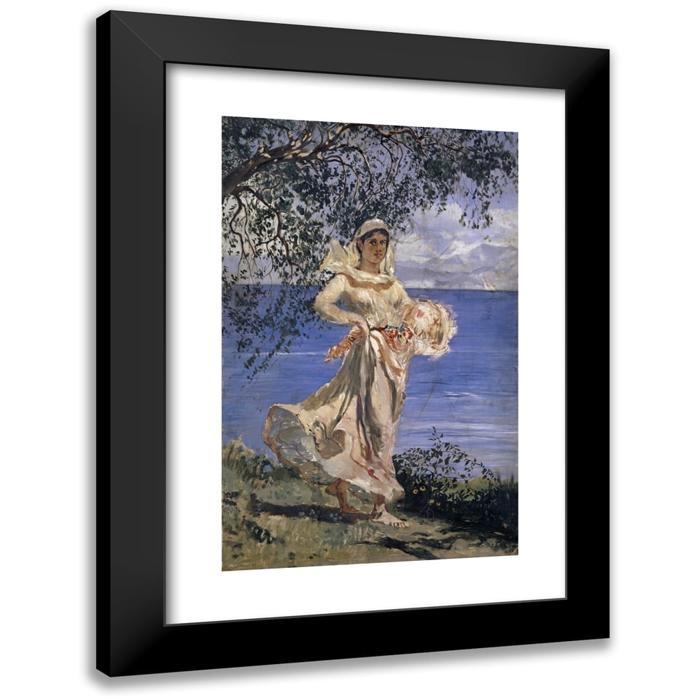 Frank Buchser 17x24 Black Modern Framed Museum Art Print Titled - Young ...