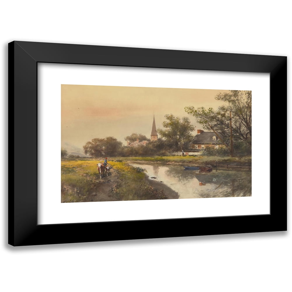 Frank F. English 24x16 Black Modern Framed Museum Art Print Titled ...