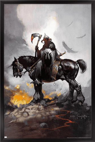 Frank Frazetta - Death Dealer 1 Wall Poster, 14.725" x 22.375" Framed ...