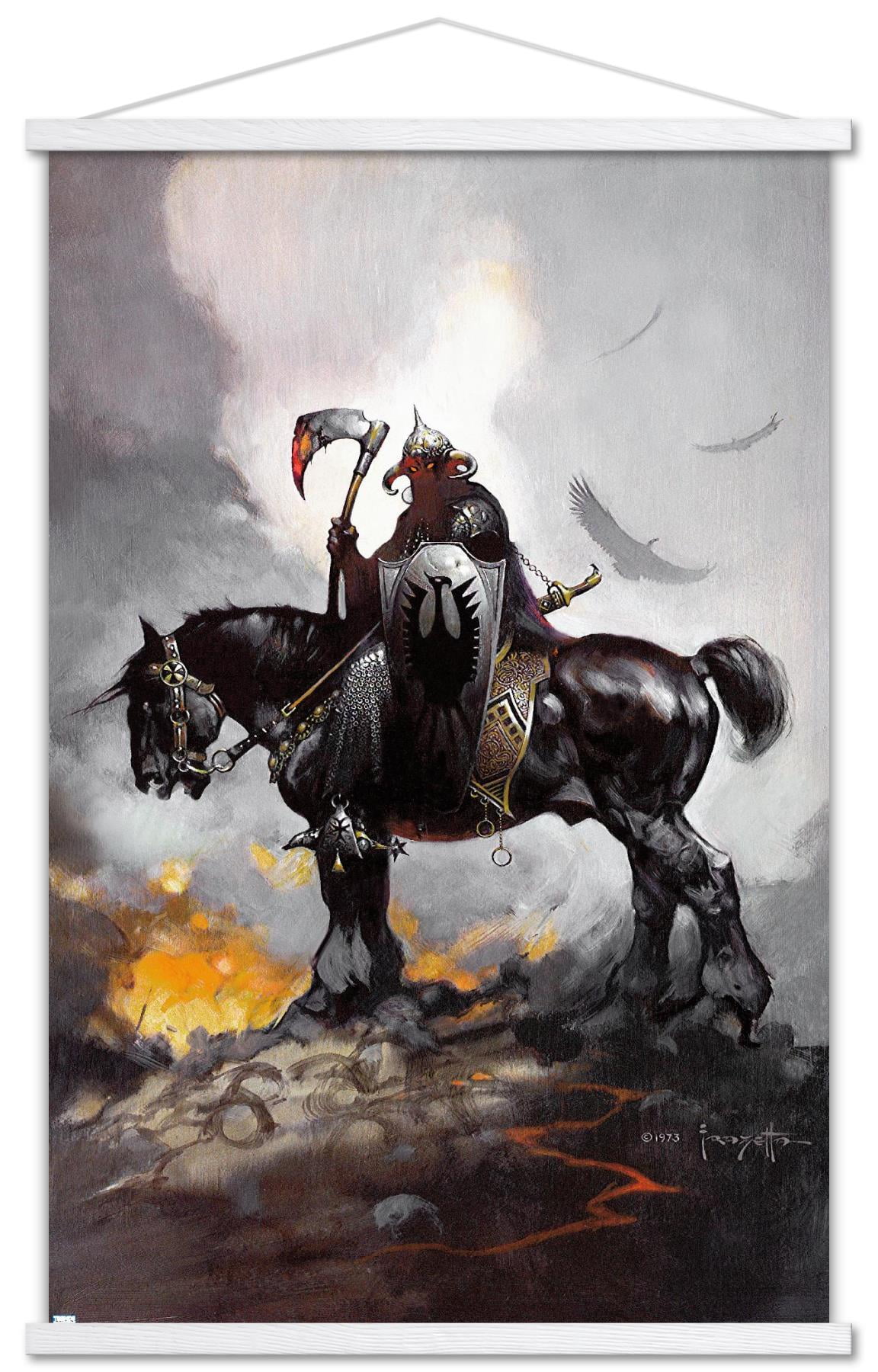 Frank Frazetta - Death Dealer 1 Wall Poster with Magnetic Frame, 22.375 ...