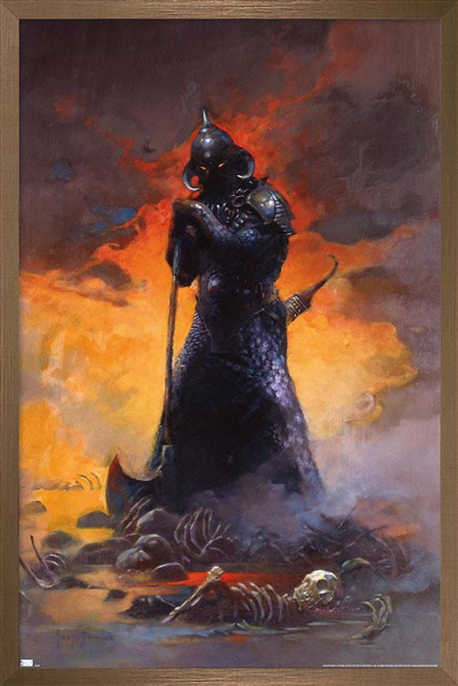 Frank Frazetta - Death Dealer 3 Wall Poster, 14.725" x 22.375" Framed ...