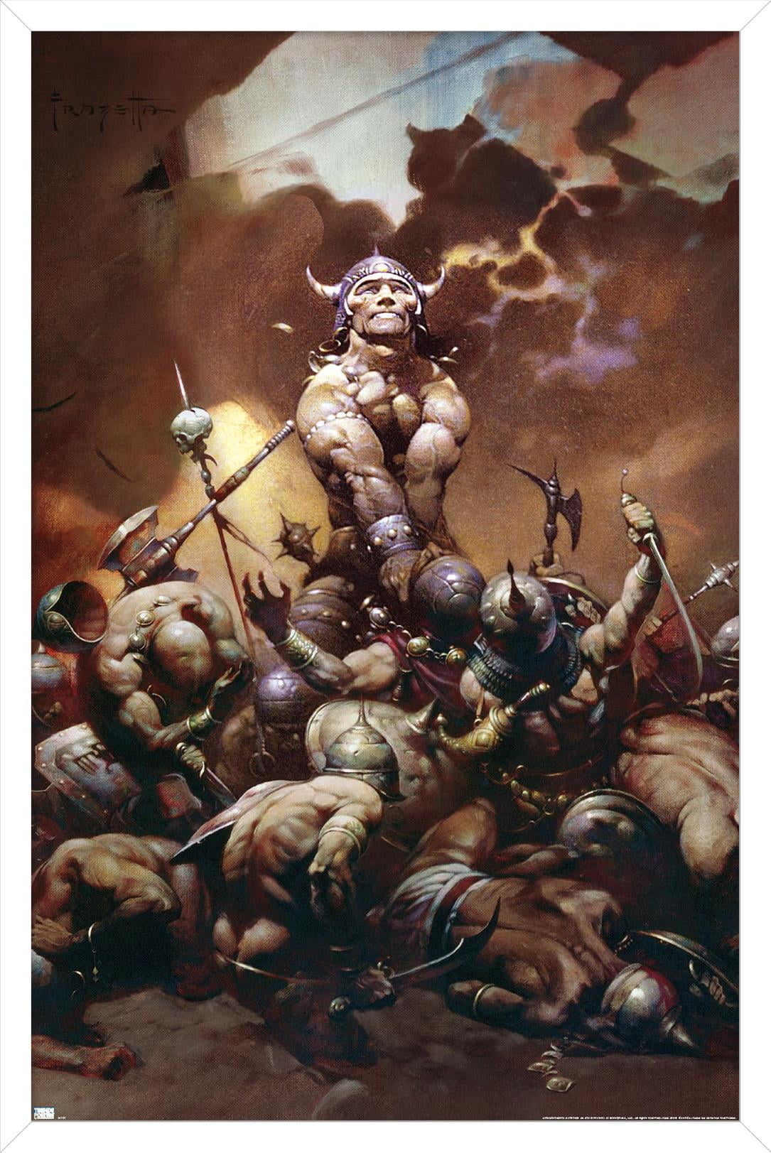 Frank Frazetta - Destroyer Wall Poster, 22.375" x 34" Framed - Walmart.com