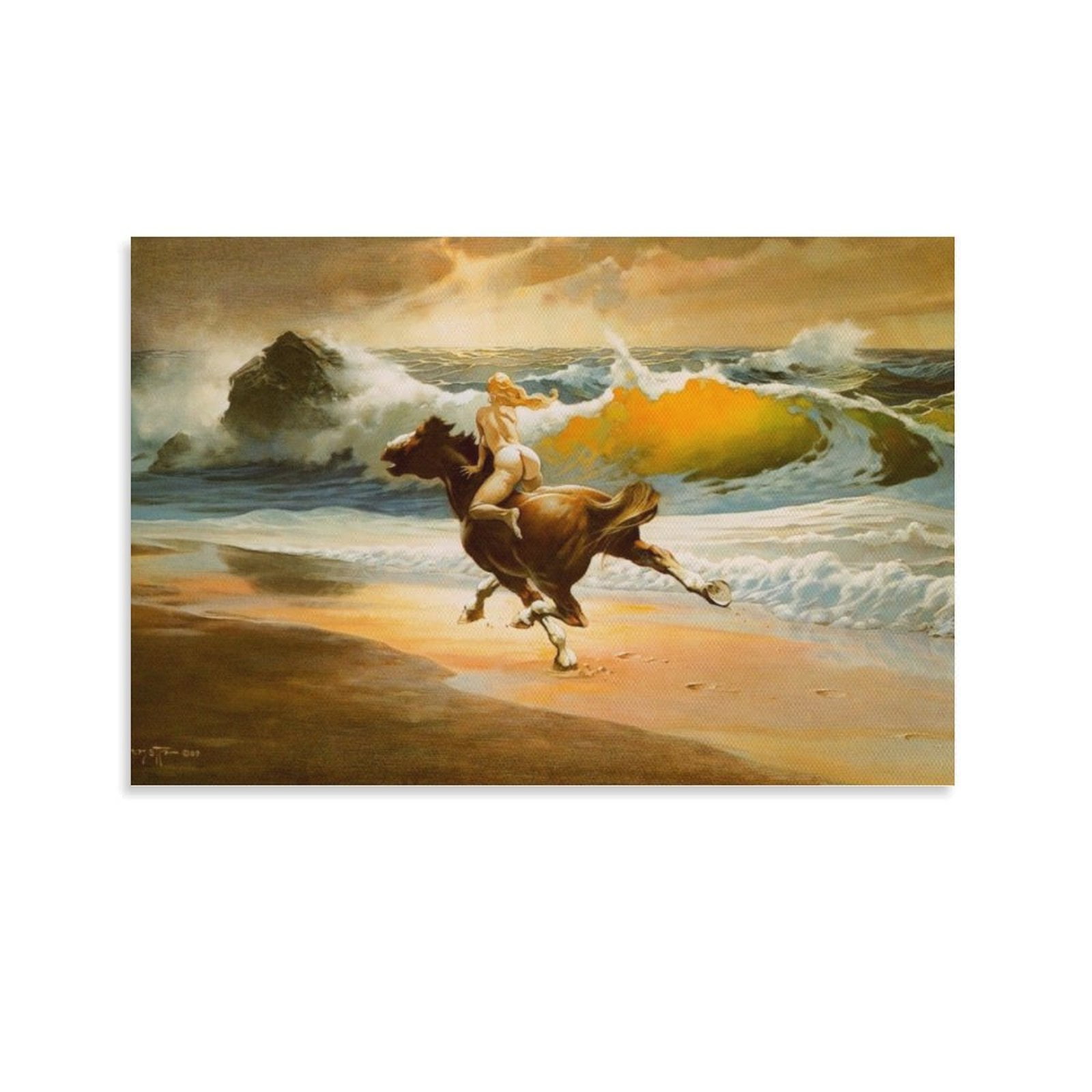 Frank Frazetta Fantasy School Poster Painting Poster Canvas Art Poster ...