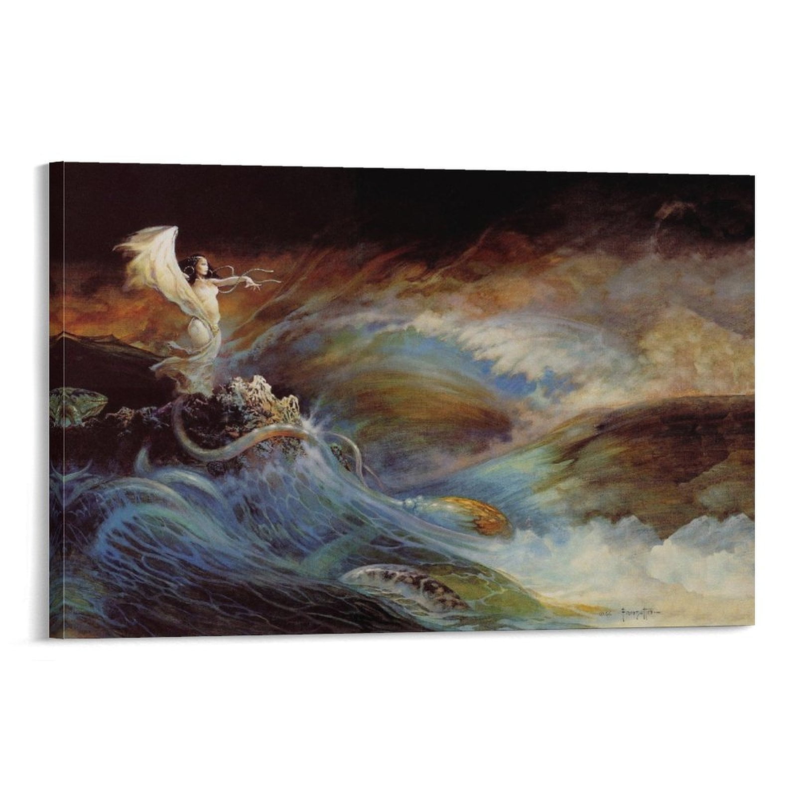 Frank Frazetta Illustrator Poster Painting Poster Painting On Canvas ...