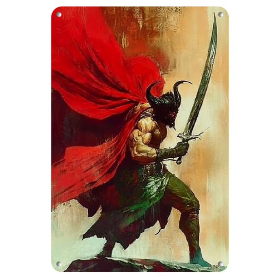 Frank Frazetta Konan Poster Retro Metal Signage Retro Wall Decoration ...