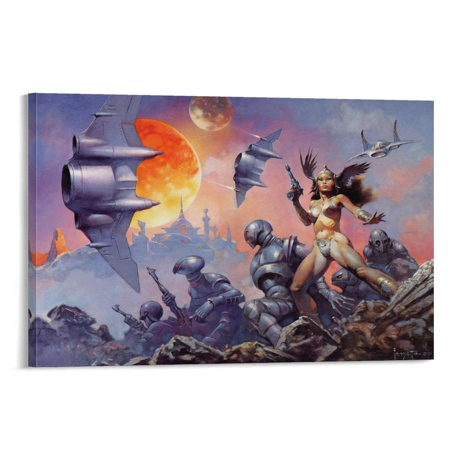 Frank Frazetta Painting Print Canvas Art Poster (1) Poster Decorative ...
