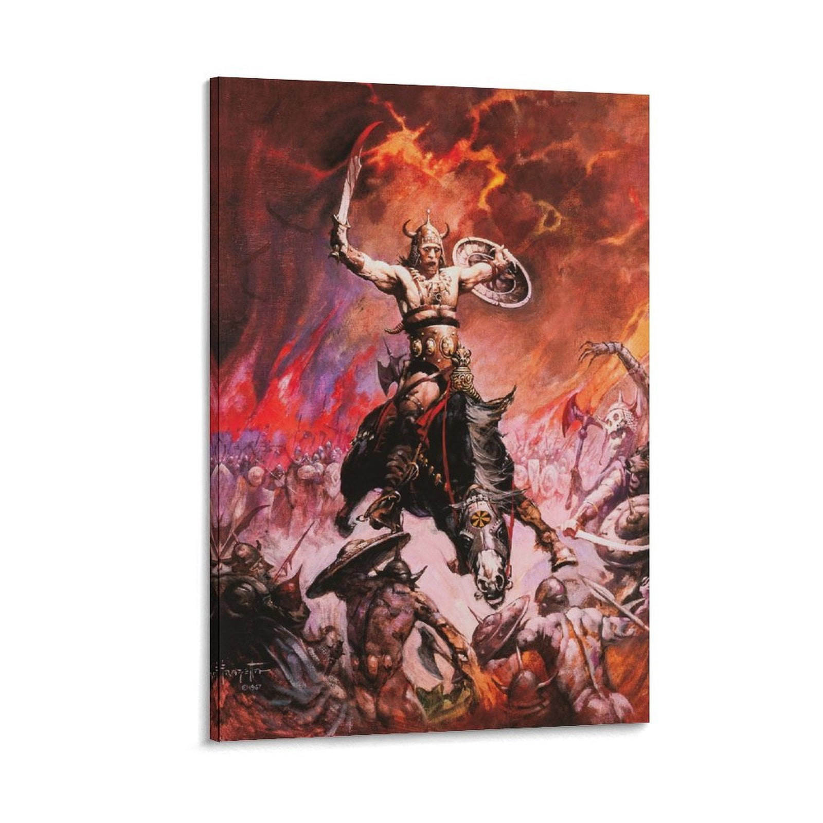 Frank Frazetta Painting Print Canvas Art Poster (16) Canvas Poster Wall ...