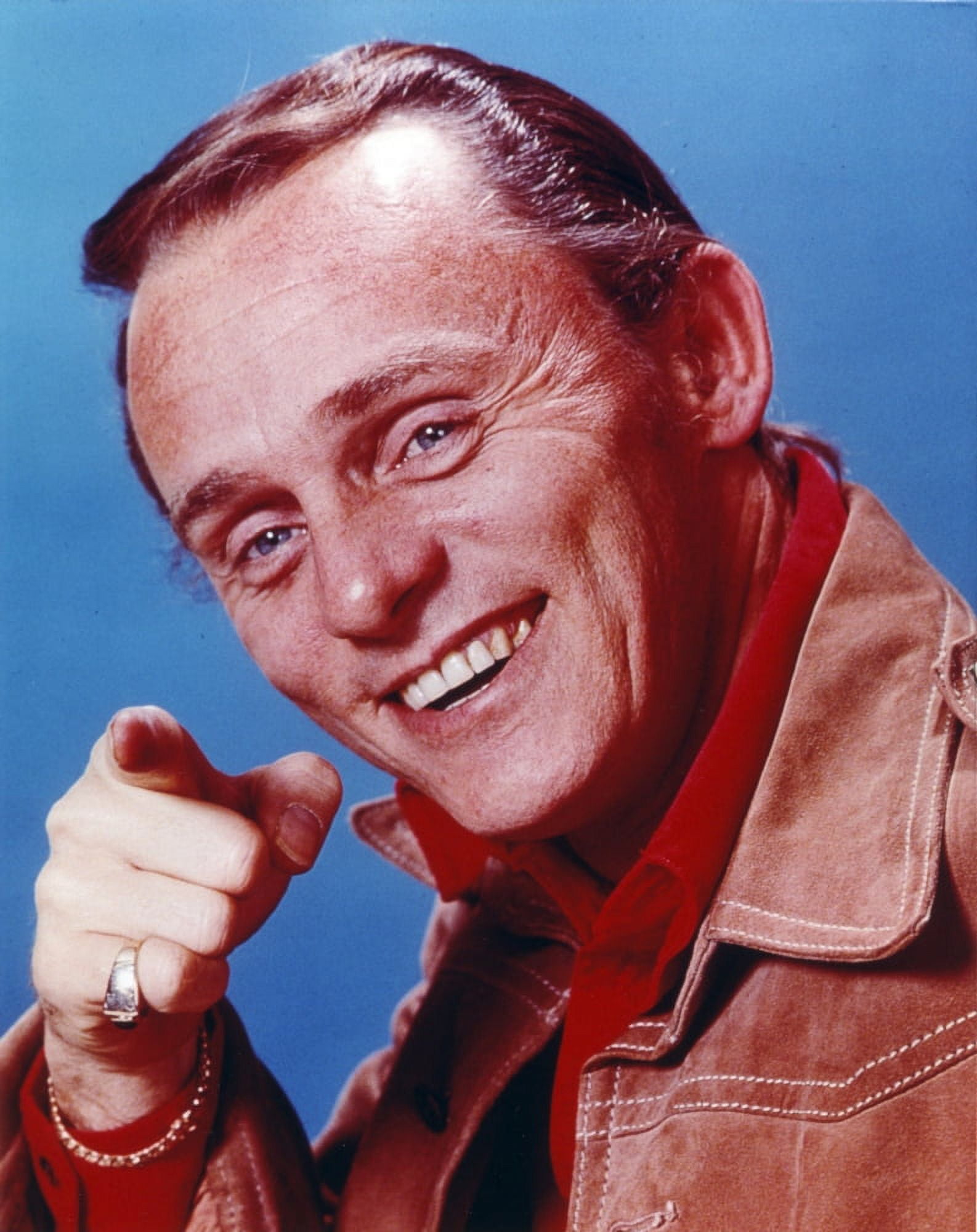 Frank Gorshin Posed in Red Shirt Pointing at the Photographer Photo ...