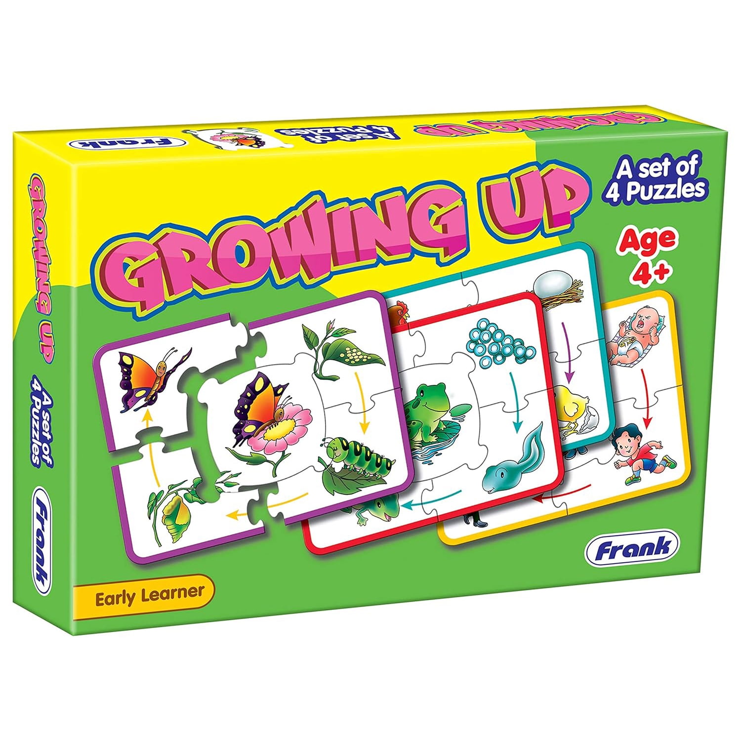 Frank Growing Up Puzzle - 20 Pieces, 4 Self-Correcting 5 Piece Puzzles ...