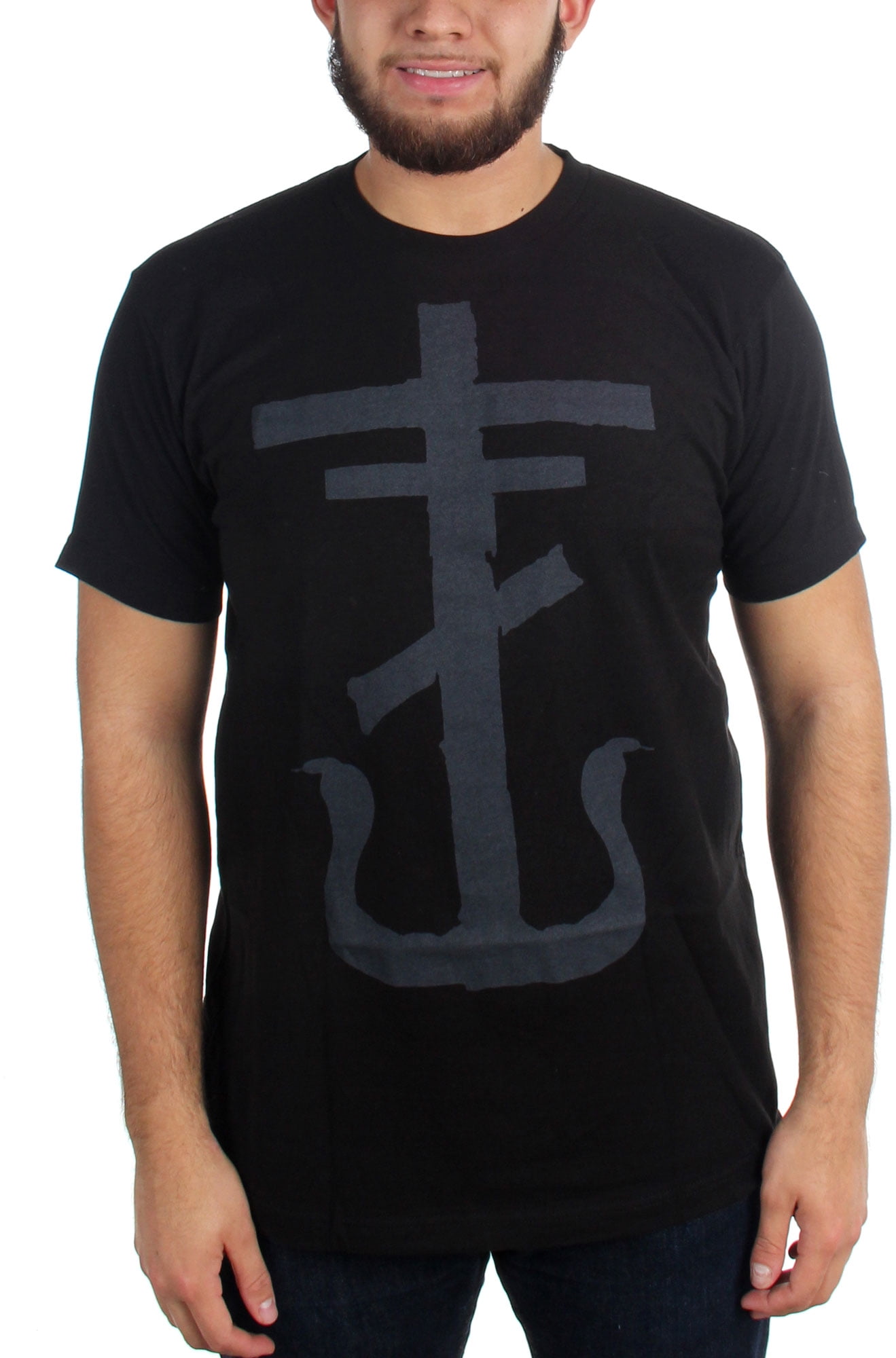 Frank Iero Men's Gray Cross Slim-Fit T-Shirt XL - Walmart.com