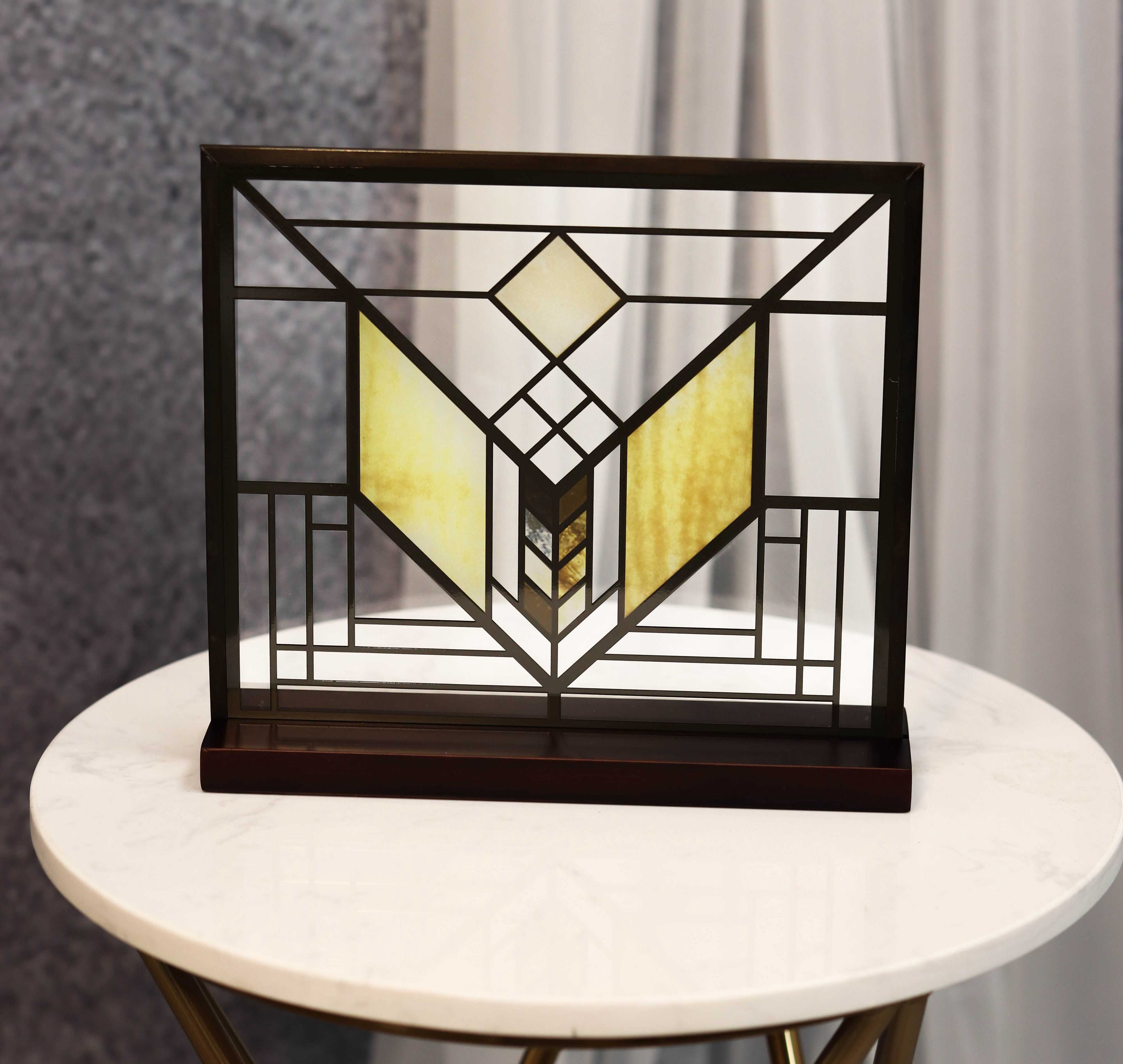 Frank Lloyd Wright Lake Geneva Tulip Scene Stained Glass Wall Or ...