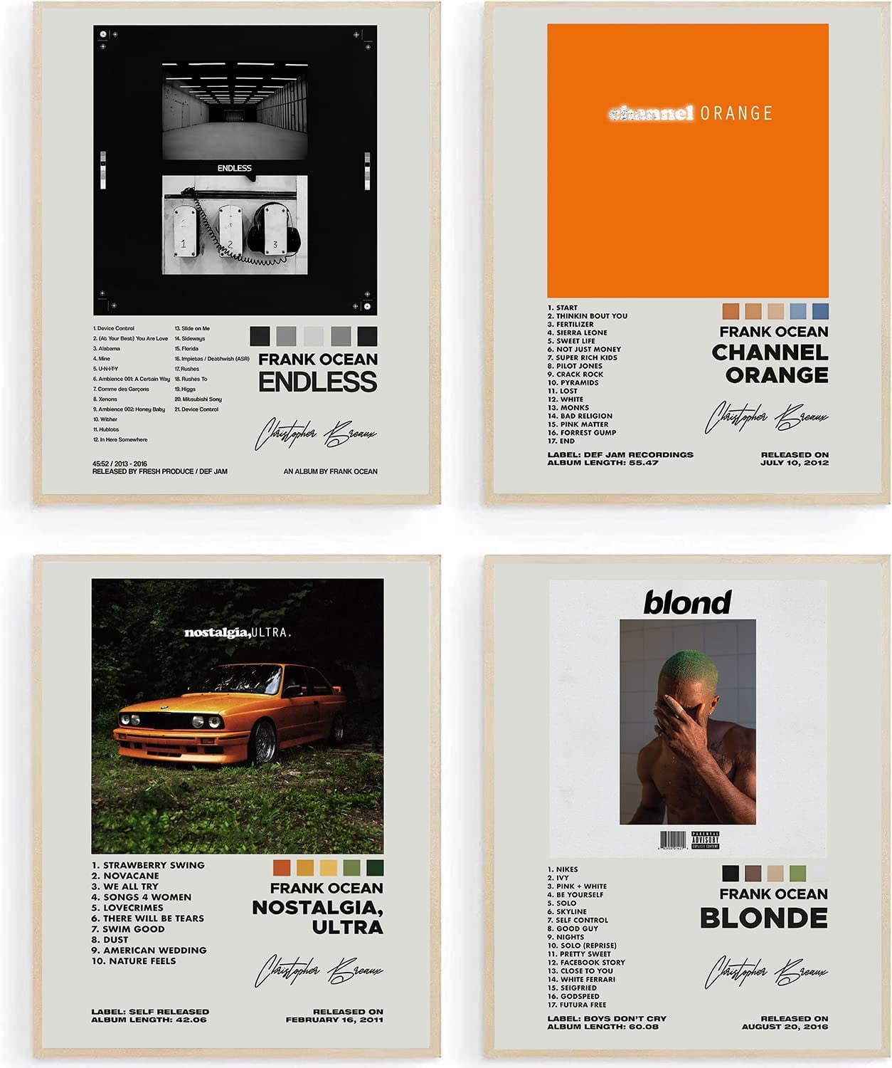 Frank Ocean Album Cover Signed Limited Posters Print Rapper Music ...