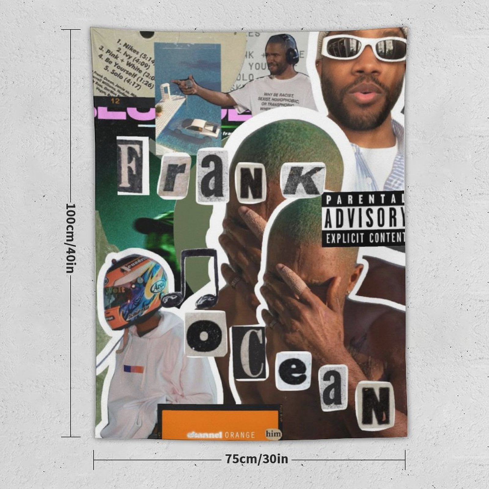 Frank Ocean Blond Album Tapestry Wall Hanging - Horizontal Peach Light ...