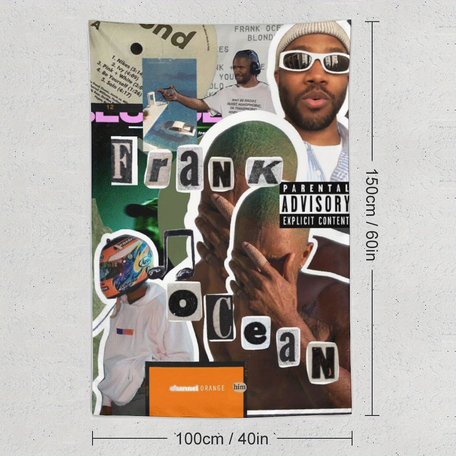 Frank Ocean Blond Album Tapestry Wall Hanging - Horizontal Peach Light ...