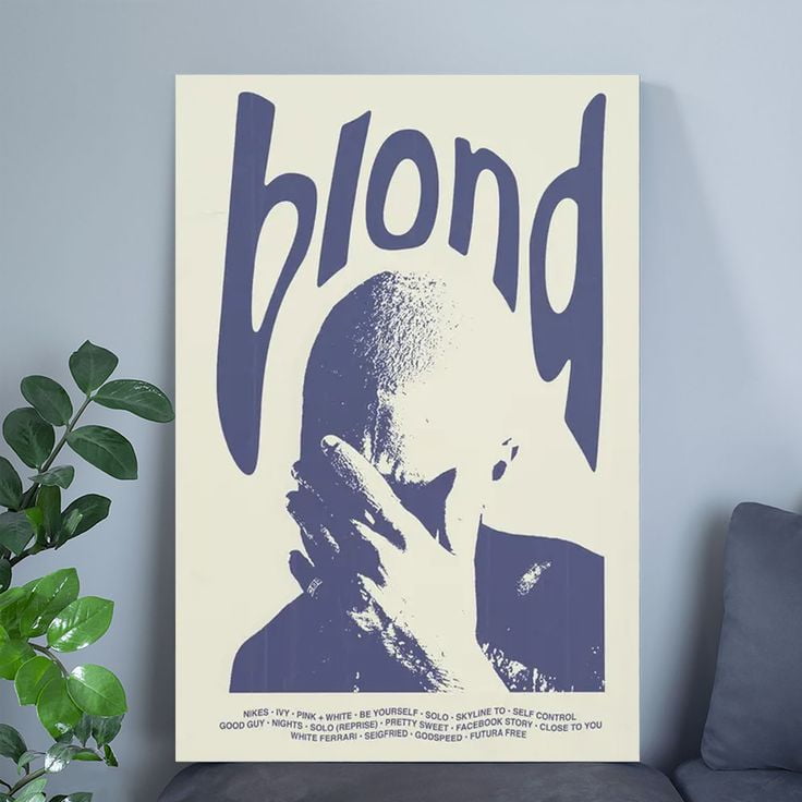 Frank Ocean - Blond Digital Album Poster - Printable Album Cover Wall ...