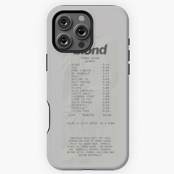 Frank Ocean Blond Receipt Album Art Phone Case for iPhone 16 15 14 13 ...