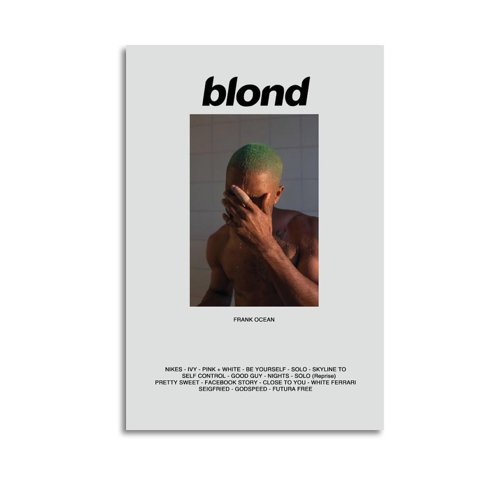 Frank Ocean Blonde Album Cover Canvas Art Wall Decor Posters Home Bar Restaurant Garage Cafe ...