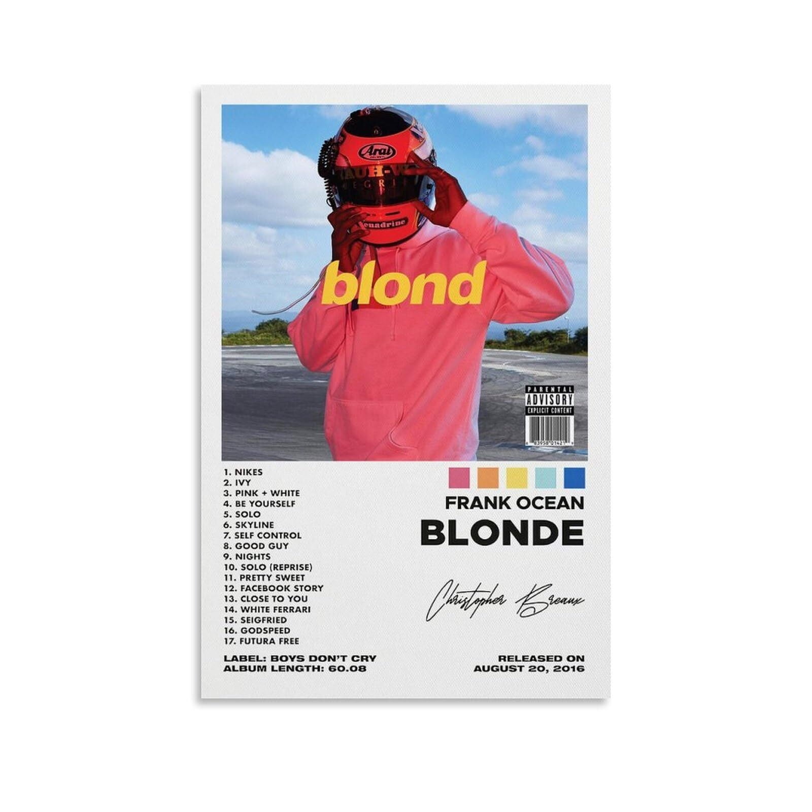 Frank Ocean Blonde Poster Album Cover Poster Poster Art Decor Painting ...